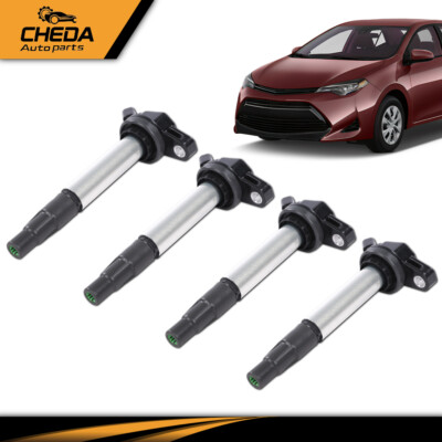 4Pcs Ignition Coils Denso Set Fit For 2009-2019 Toyota Corolla Prius 1 ...