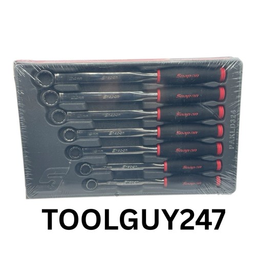 SNAP ON TOOLS 7pc Metric 12pt Soft Grip Handle Box End Wrench Set ...