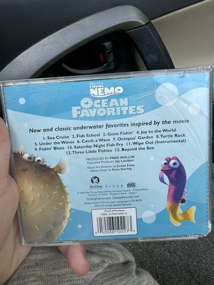 Disney Pixar Finding Nemo "Ocean Favorites" CD (2003 -DIsney Records ...