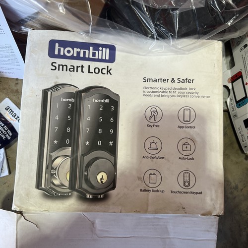 Hornbill Smart Lock HBUS-MD-SIL-KIT - Touchscreen Keypad App Control ...