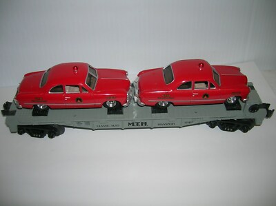 MTH " FLAT WITH TW0 FIRE CHIEF CARS " , USED NO BOX , LOT # 19557 | eBay