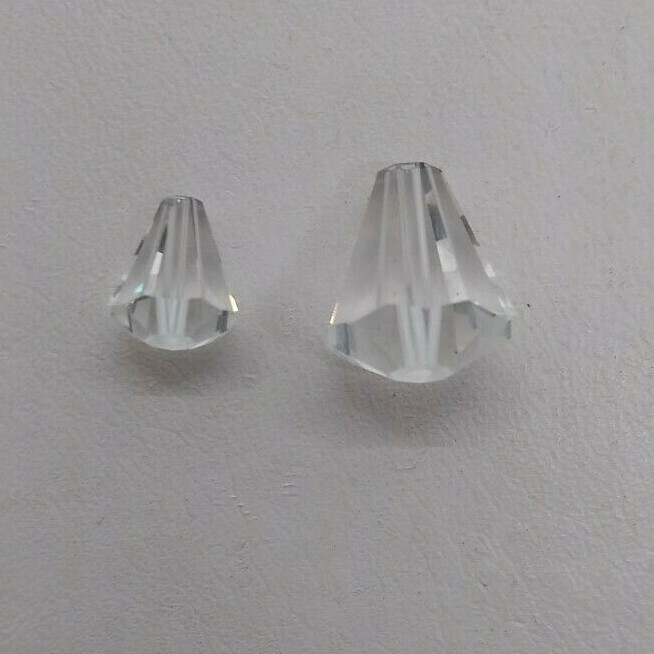 Swarovski Crystal Clear Faceted Cone 5400 Beads; 5 Size 6mm, 8mm, 9mm ...