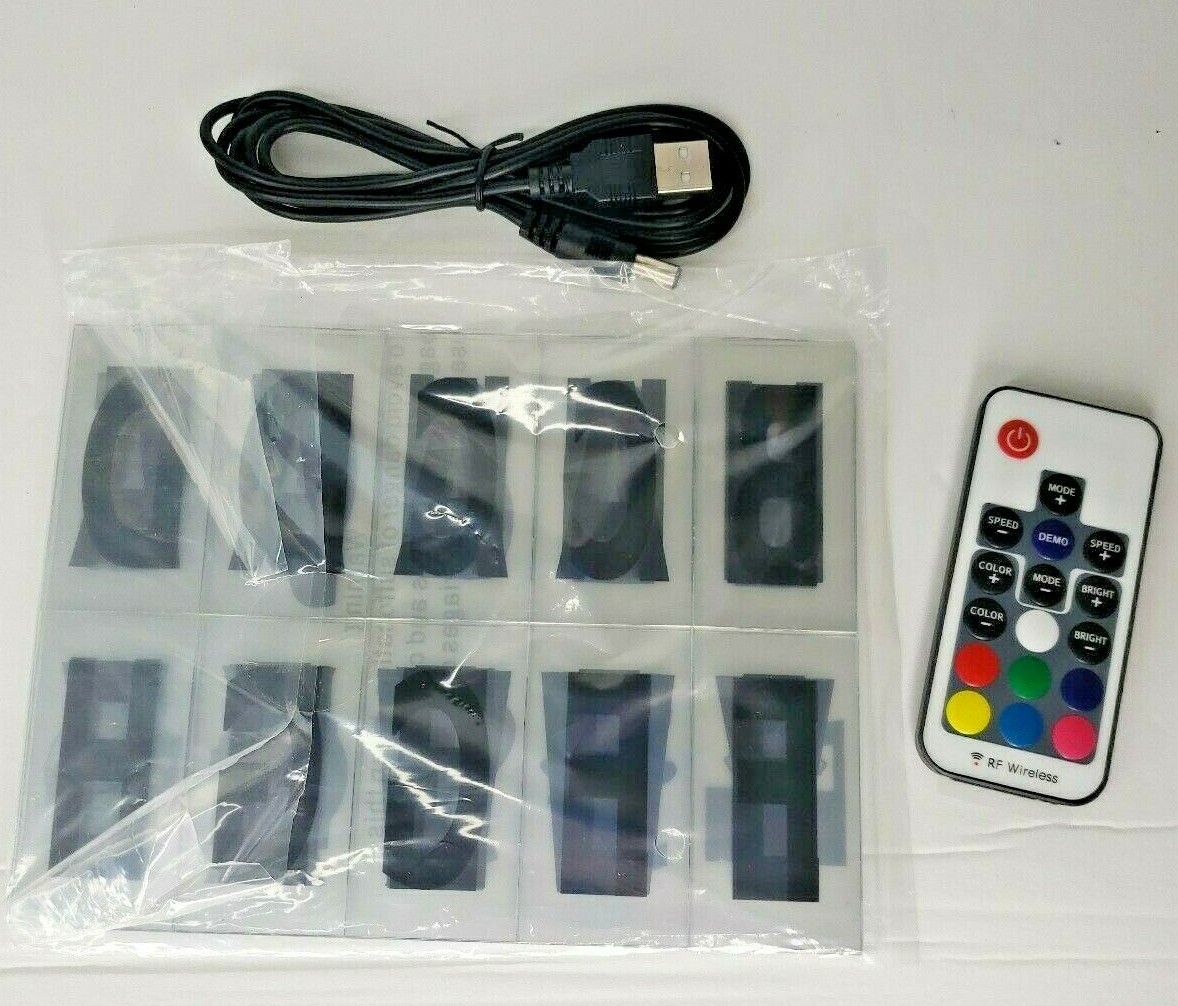 Color Changing Cinematic Light Box 12" x 8" 100 Characters Remote USB ...