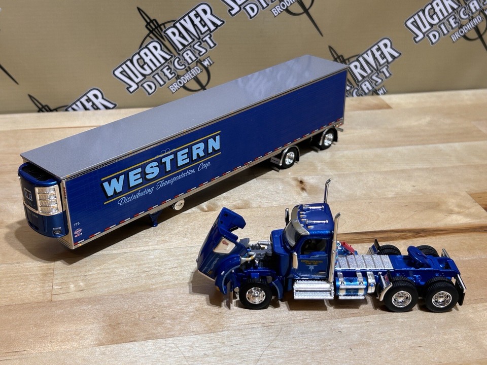 DCP 1/64 WESTERN DISTRIBUTING KENWORTH W990 And 53’ Reefer Semi Truck ...