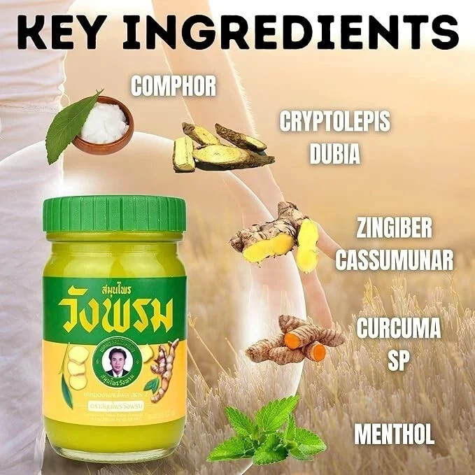 X2 save pack 50g WANG Thai Herbal Yellow Balm Relief Pain Massage ...