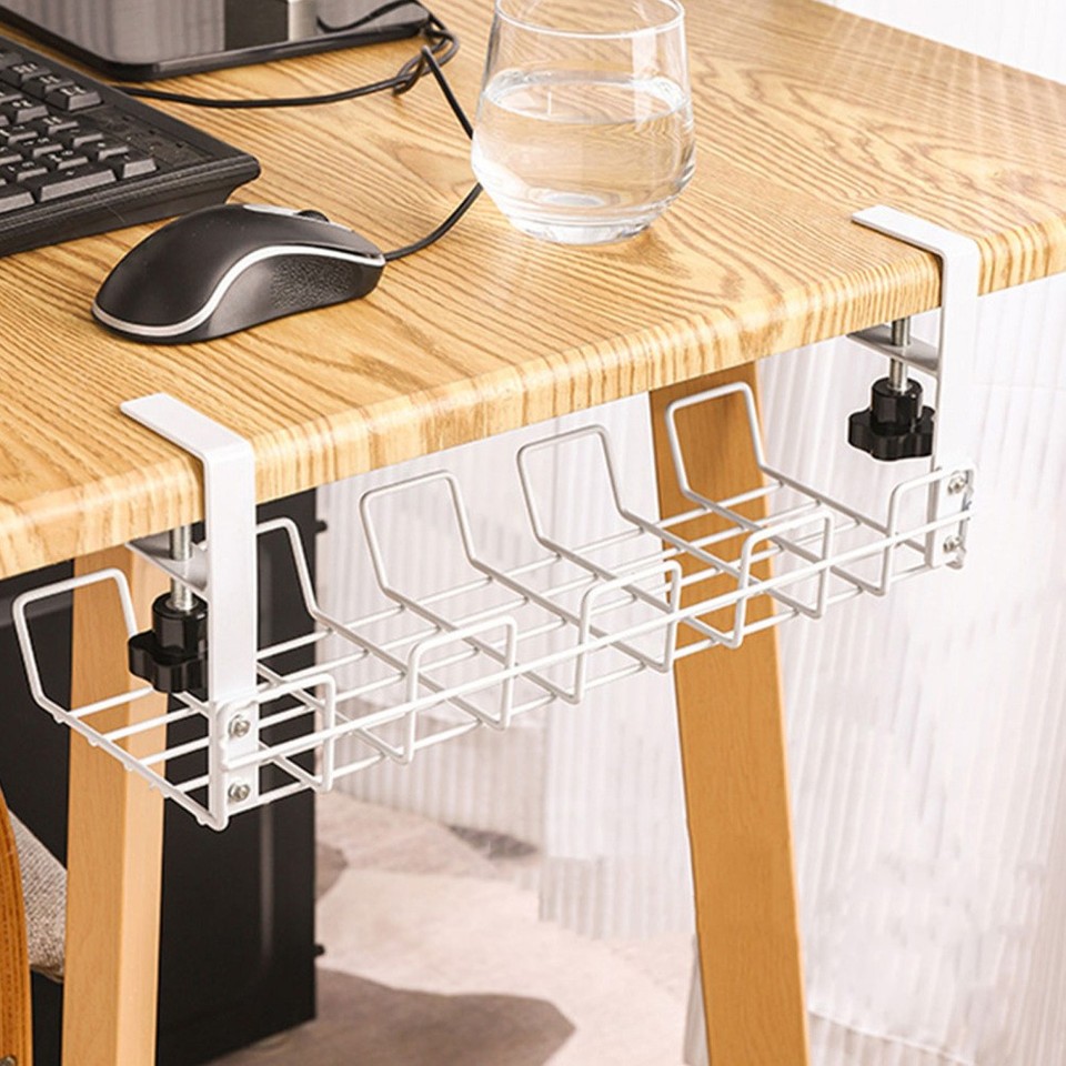 Cable Organizer under Desk Wire Storage Rack Power Line Management ...