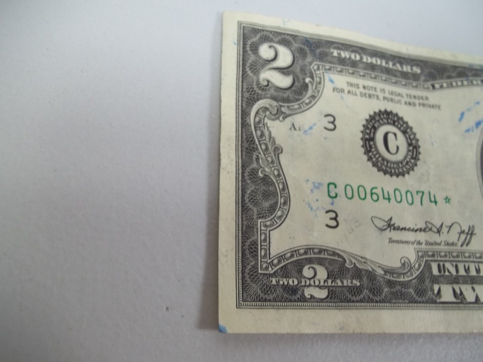 1976 STAR NOTE $2 TWO DOLLAR BILL C00640074 Serial Number | eBay