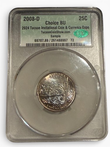 Sample Slab - CACG 2024 Tucson Invitational - Arizona quarter - scarce ...