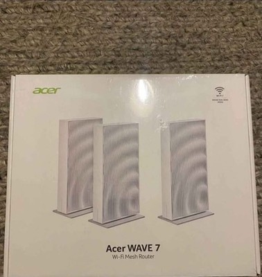 Acer Wave 7 WiFi 7 Mesh Router 3 Pack Wi-Fi 7 802.11be Modem Satellite ...