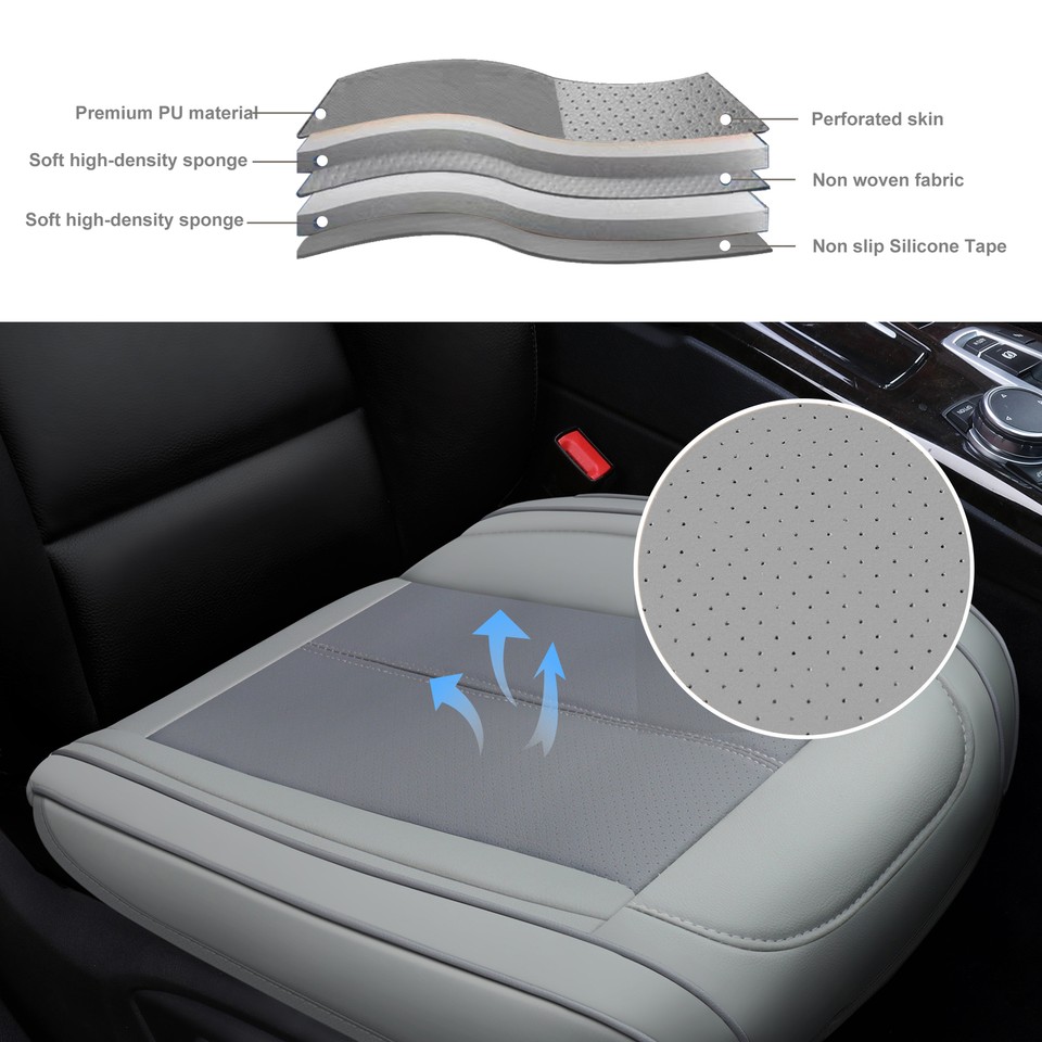 Universal Car Front Cover Cushion Seat Protector Half Full Surround PU ...