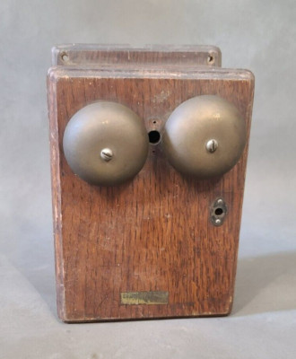 Antique Wood Metal Wall Phone Western Electric Ringer Box EMPTY Inside ...
