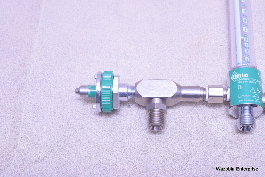 OHIO MEDICAL CORPORATION OXYGEN FLOWMETER TUBE VALVE | eBay