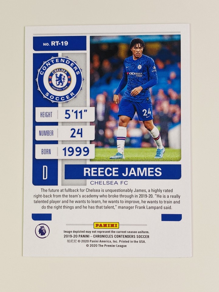 2019-20 Panini Chronicles Ticket Reece James Chelsea Rookie Rc #RT-19 ...
