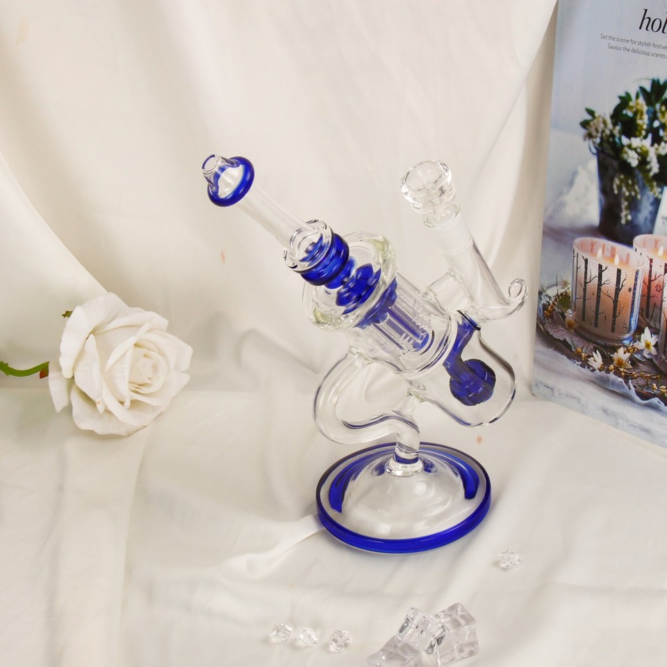 10'' Water Pipe Special Bong Perc Bong Smoking Hookah Heavy Glass Bongs ...