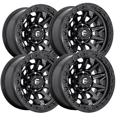 (Set of 4) Fuel D694 Covert 17x9 8x170 +1mm Matte Black Wheels Rims 17 ...