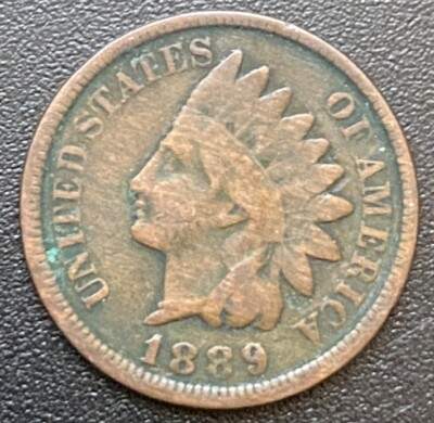 Ancient American Coin: 1889 American Indian Head One Cent Coin, very ...