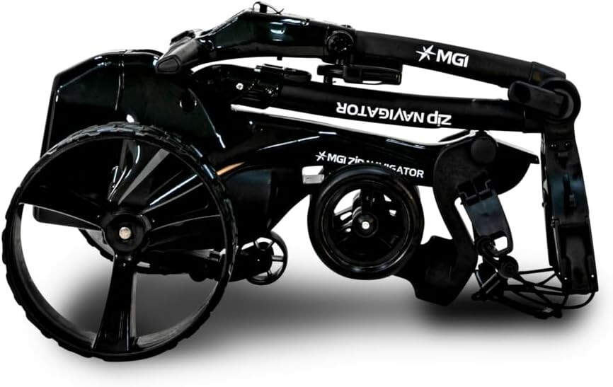 MGI Zip Navigator Electric Remote Control Push Cart w Seat Bundle ...