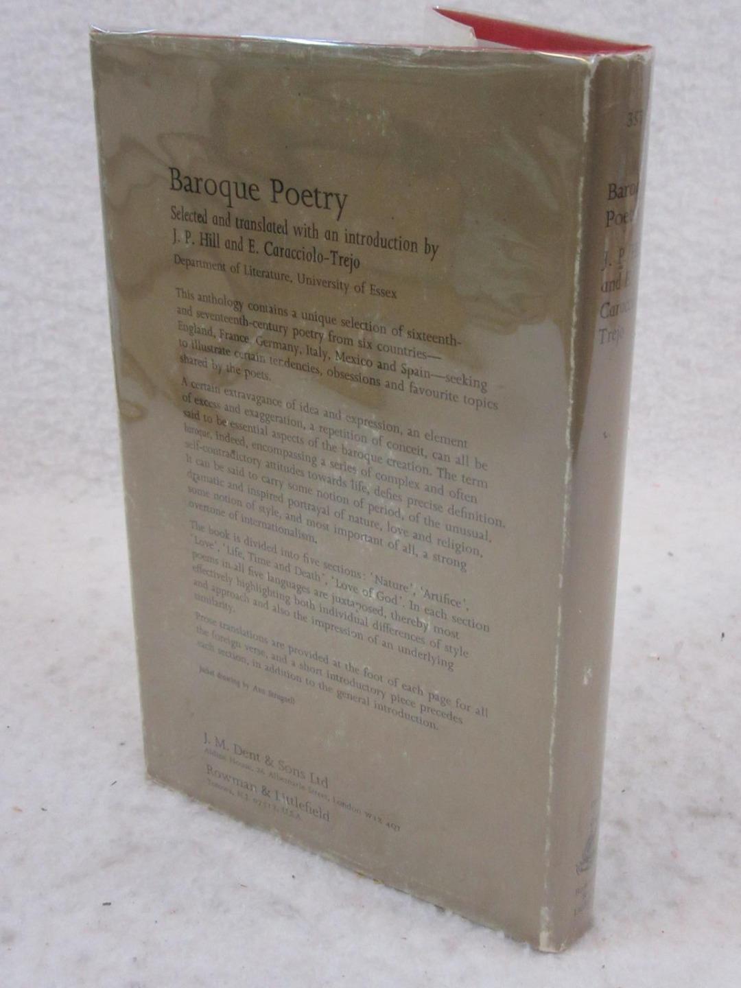 BAROQUE POETRY J.P. Hill & E. Caracciolo-Trejo 1975 Multi-lingual | eBay