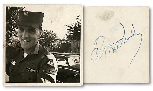 ELVIS PRESLEY SIGNED PHOTO AUTOGRAPH ARMY ORIGINAL SIGNATURE POSTER ...