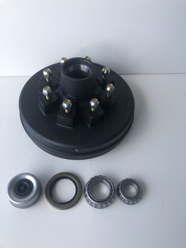 One Trailer Brake Hub Drum 12"x2" Kit 8 on 6.5 BC For 7000 Lbs Axle NEW ...