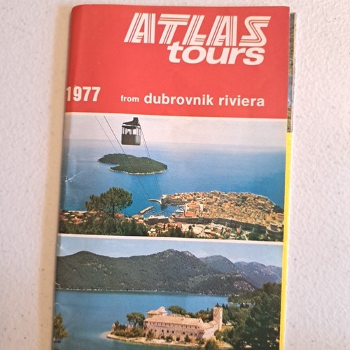 Atlas Tours Dubrovnik Riviera Vintage Croatia 1977 Tourist Pamphlet ...