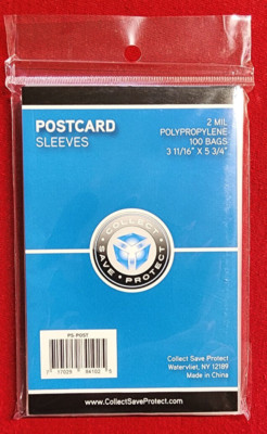 Postcard Sleeves - 100 Count Post card plastic cover protector 3 11/16 ...