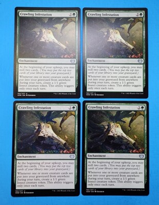 4x Crawling Infestation Innistrad Crimson Vow Mtg Card Enchantment ...