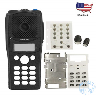 Replacement Repair Front Housing Case For EP450 2 Way Radio Full-keypad ...