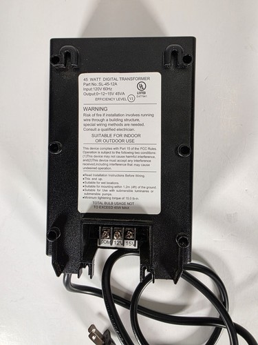 Hampton Bay low voltage 12-15V-45VA digital transform indoor outdoor ...
