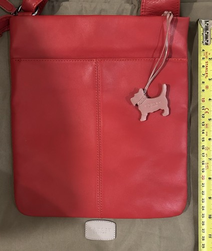 Radley Crossbody Bag Red with Tag and Original Storage Bag Excellent ...