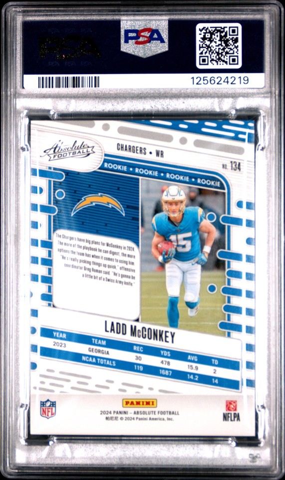 2024 PANINI ABSOLUTE SPCTRM #134 LADD MCCONKEY 236/350 PSA 9 | eBay