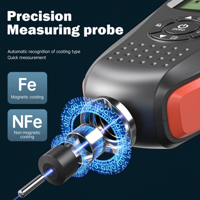 Digital BacklightThickness Gauge Meter Automotive Coating Tester Paint ...