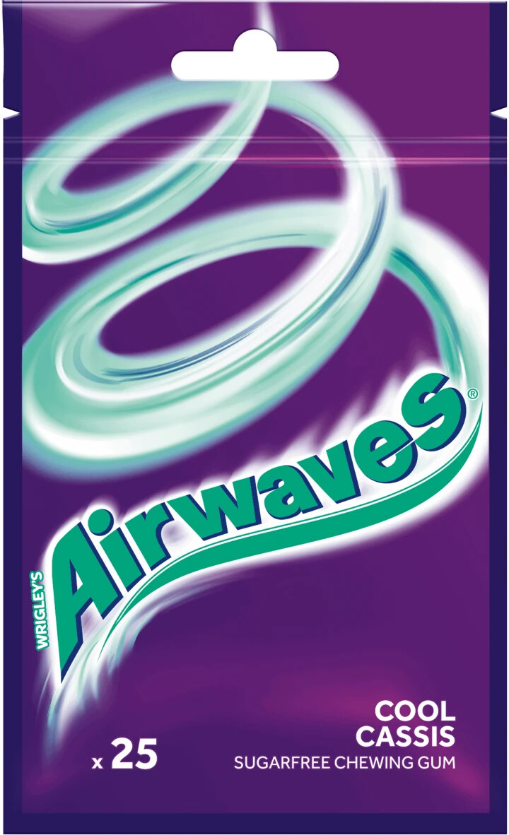 4 x WRIGLEY'S AIRWAVES COOL CASSIS Flavor Sugarfree Chewing Gum 35g (1 ...