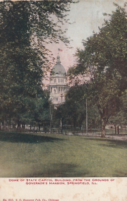 Dome Of State Capitol Building View From Ground Springfield Illinois ...