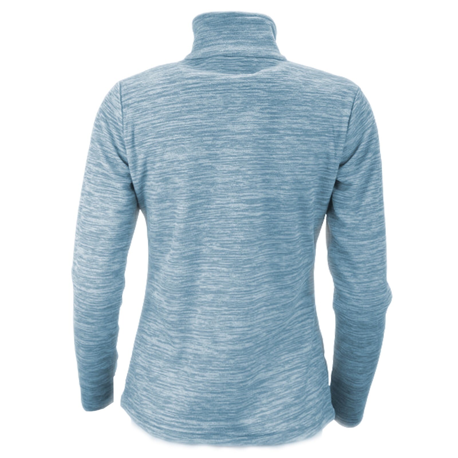 Women’s Melange Zip Neck Lightweight Fleece Top | Microfleece Warm ...