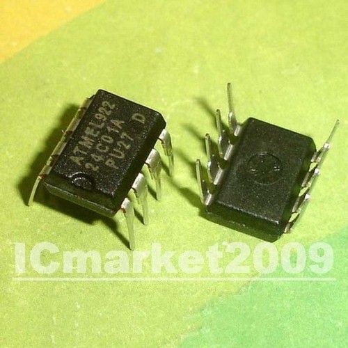50 PCS AT24C01A-10PU-2.7 DIP-8 24C01A PU27 AT24C01 2-Wire Serial EEPROM ...