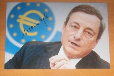 AUTOGRAFO MARIO DRAGHI originale firmato di foto 10 x 15 cm BCE ...