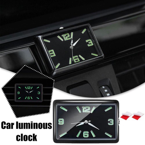 1Pc Luminous Car Clock Dashboard Stick-On Watch Quartz Clock Auto ...