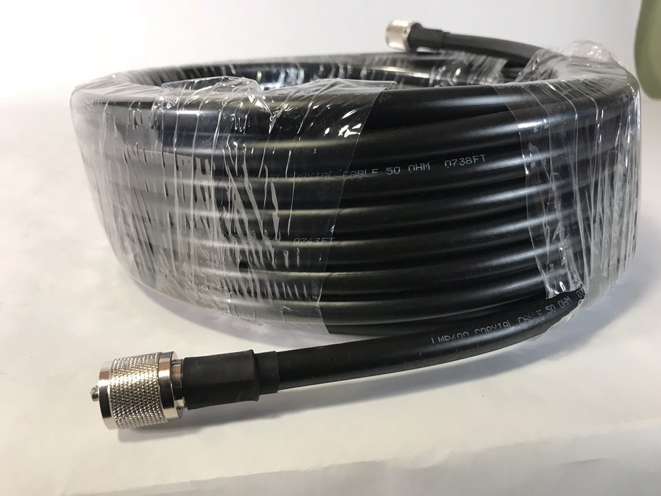 USA MADE!! 50FT LMR-400 COAX COAXIAL ULTRA LOW LOSS CABLE w/ MALE PL ...