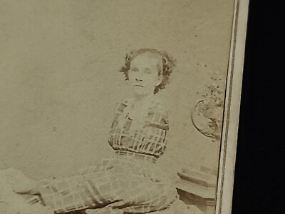 Ann E. Leak Signed Cabinet Card Armless Wonder CDV Photo Barnum Circus ...