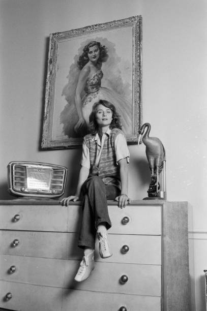 Charlotte RAMPLING in the garden of her house 1980 Old Historic Photo ...