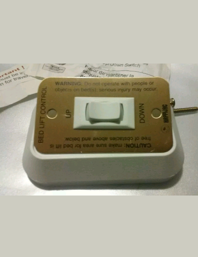 Happijac Bed Lift Control Switch White w/ Gold Plate RJ-11 Plug RV ...