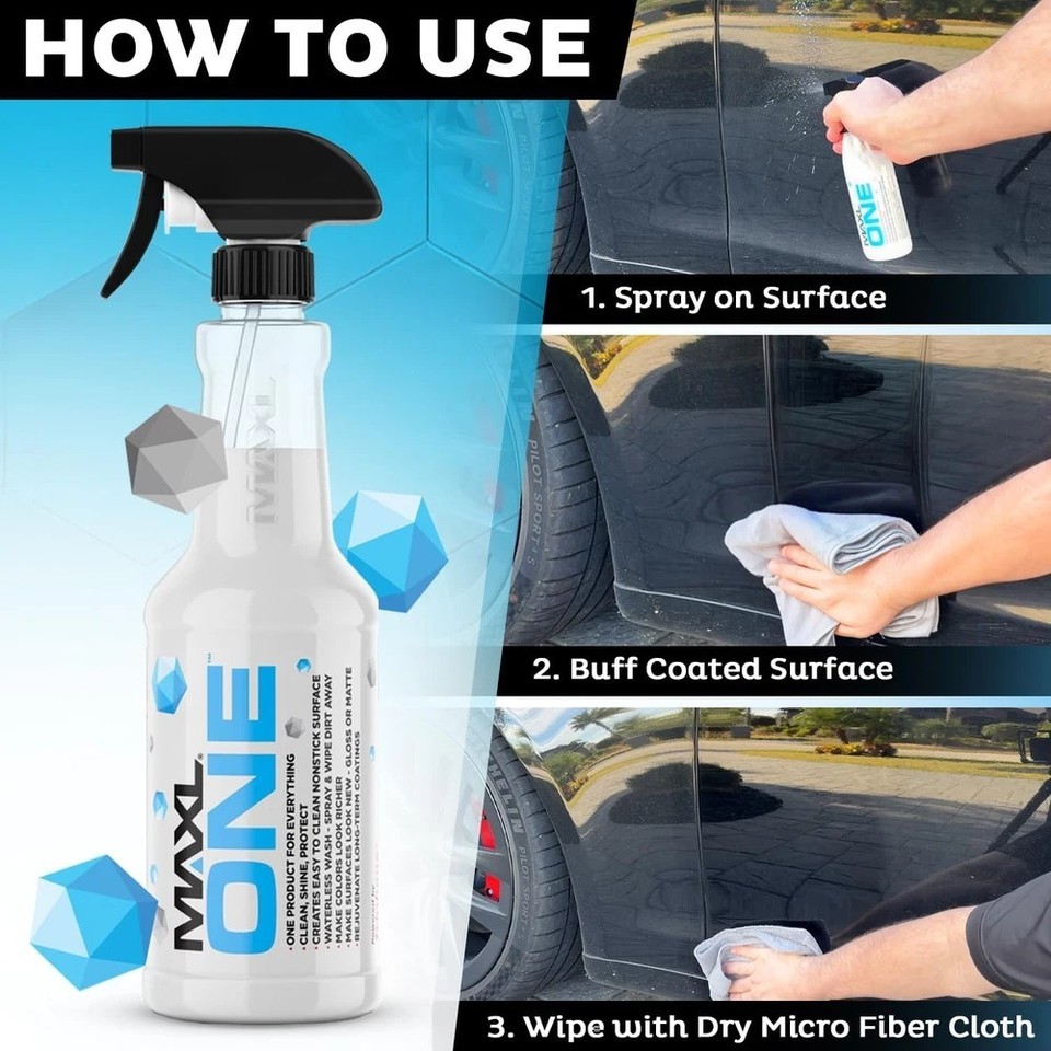 MAXLONE ™ Car Spray with Triphene® Technology, Quick Spray & Wipe All ...
