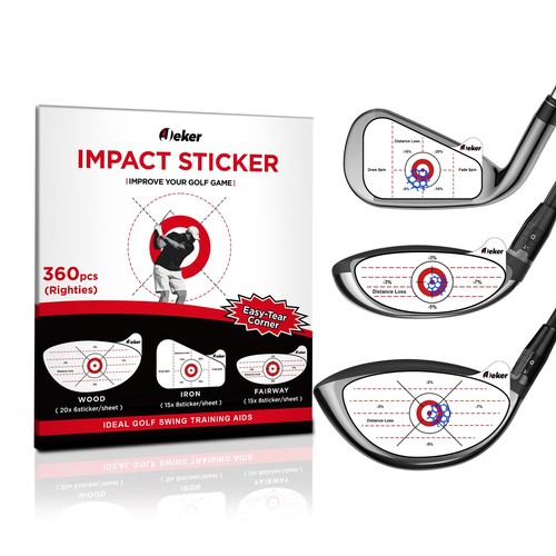 Golf Impact Tape - High-Resolution Strike Stickers for Iron, Wood ...