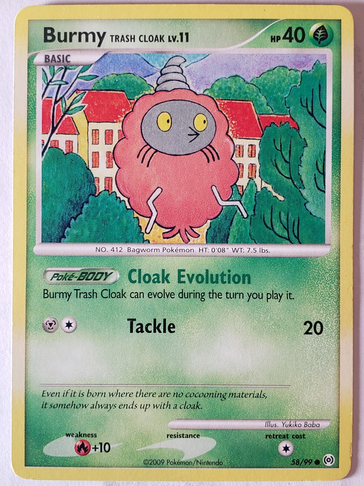 Burmy Trash Cloak 58/99 VLP / NM - Arceus Pokemon Card - Yukiko Baba ...