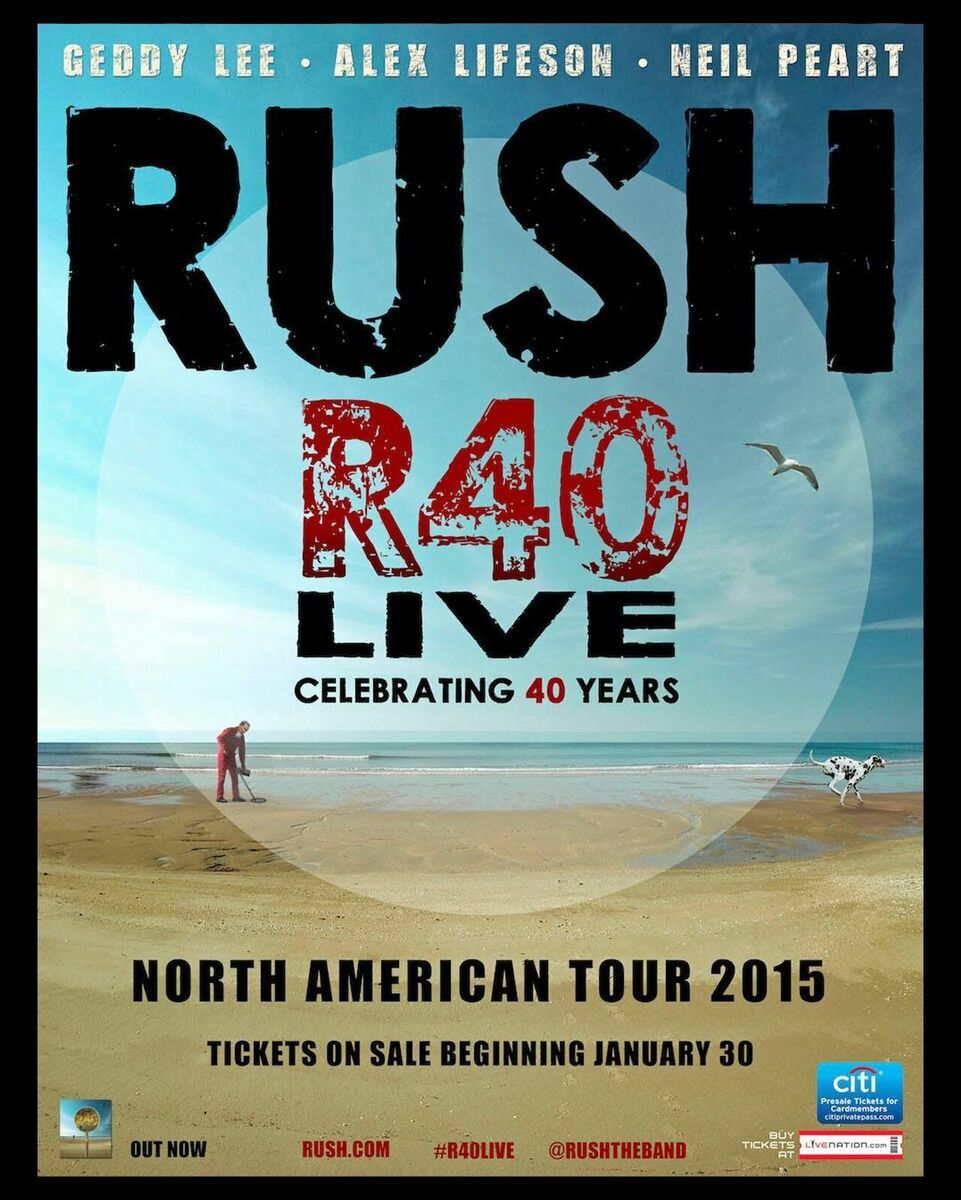 Rush R40 North American Tour 2015 Poster 8x10 Picture Celebrity Print ...