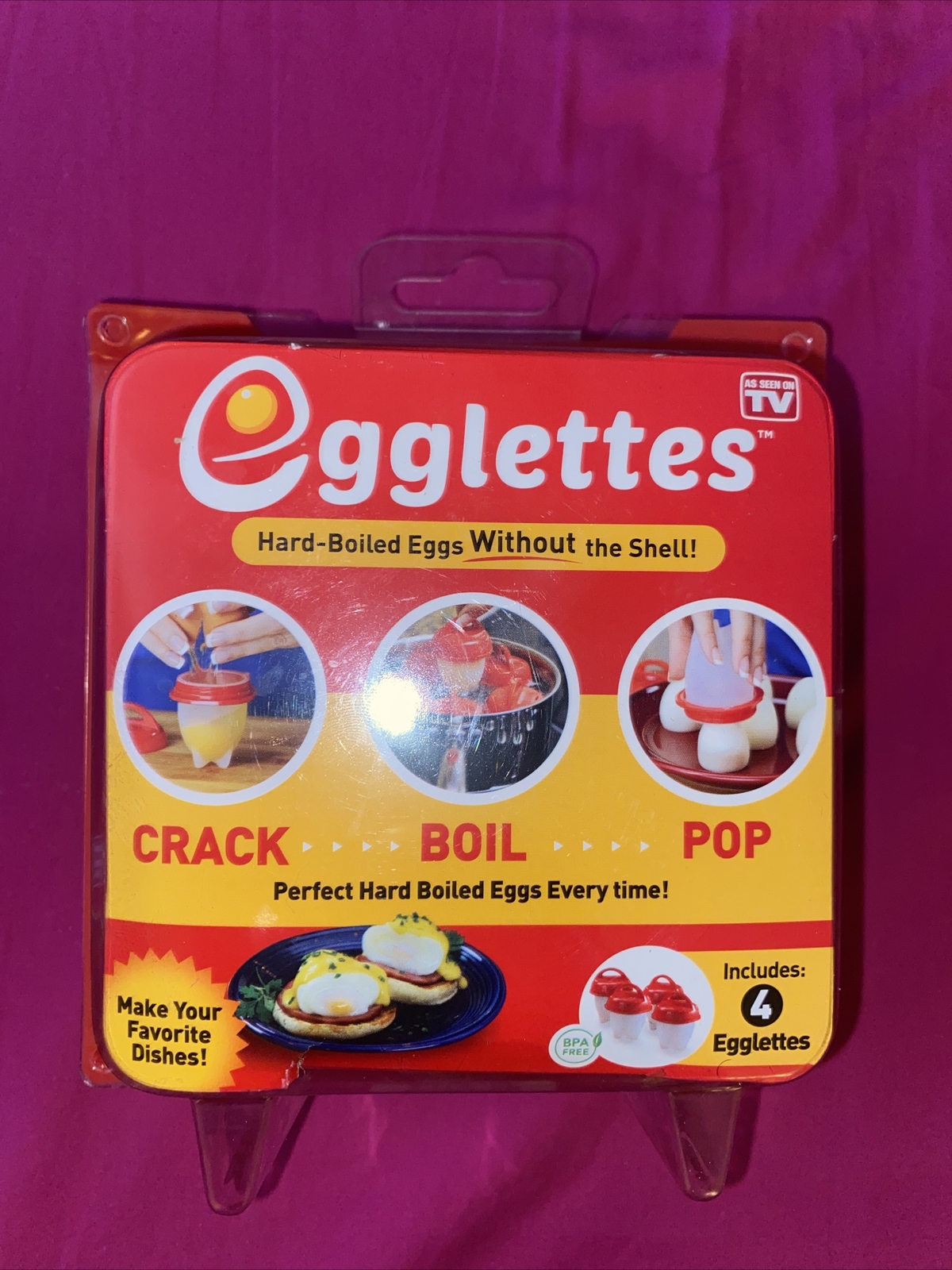 EGGLETTES HARD-BOILED EGG COOKER (4 EGLETTES) NEW! | eBay