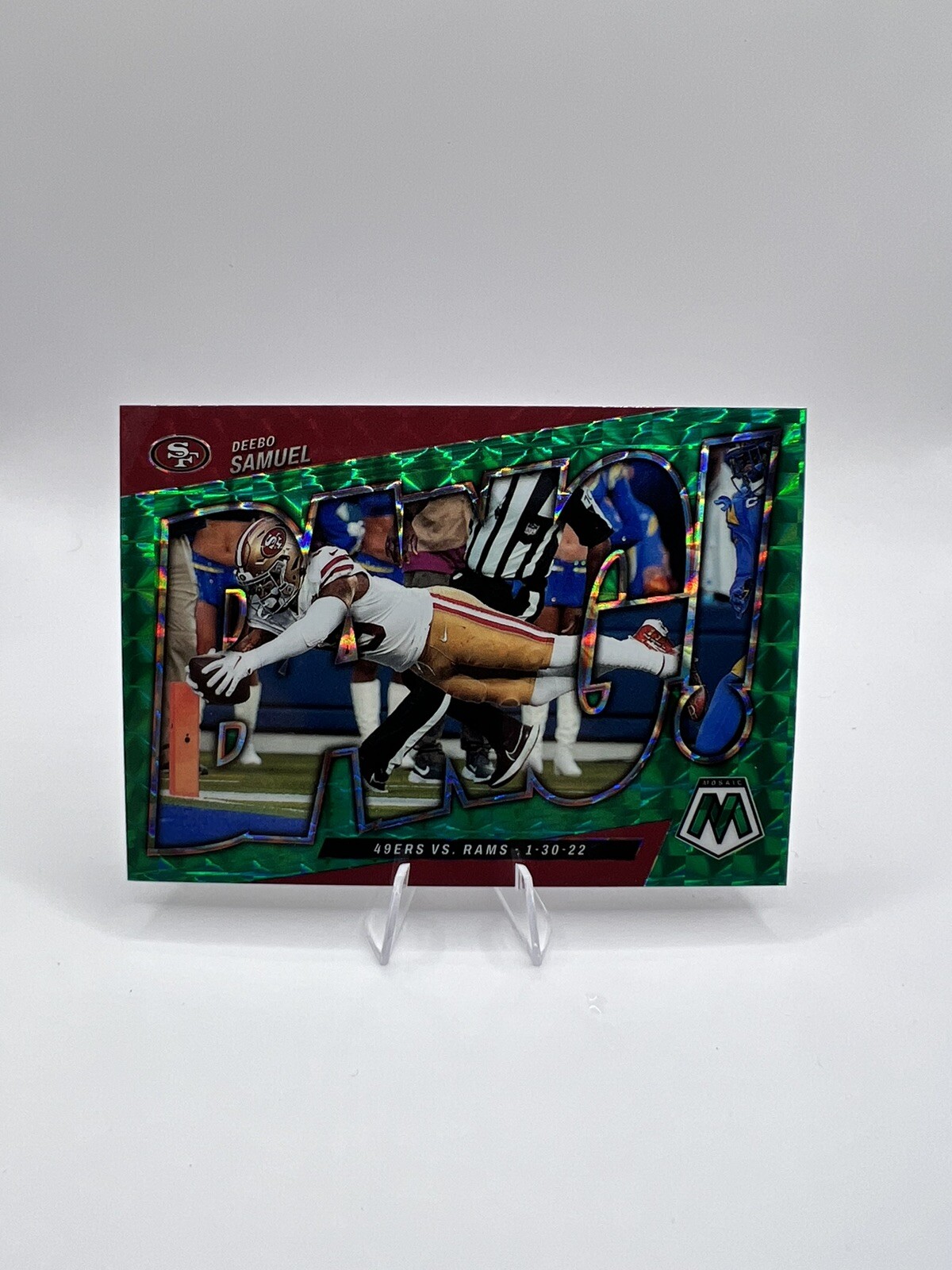 2022 Panini Mosaic Deebo Samuel BANG! Insert #B-1 Green San Francisco ...