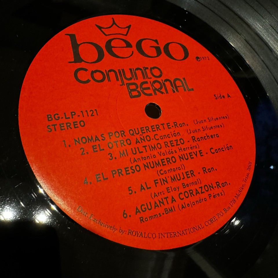 Conjunto Bernal 'Nomas Por Quererte' RARE TEJANO TEX MEX RANCHERA BEGO ...