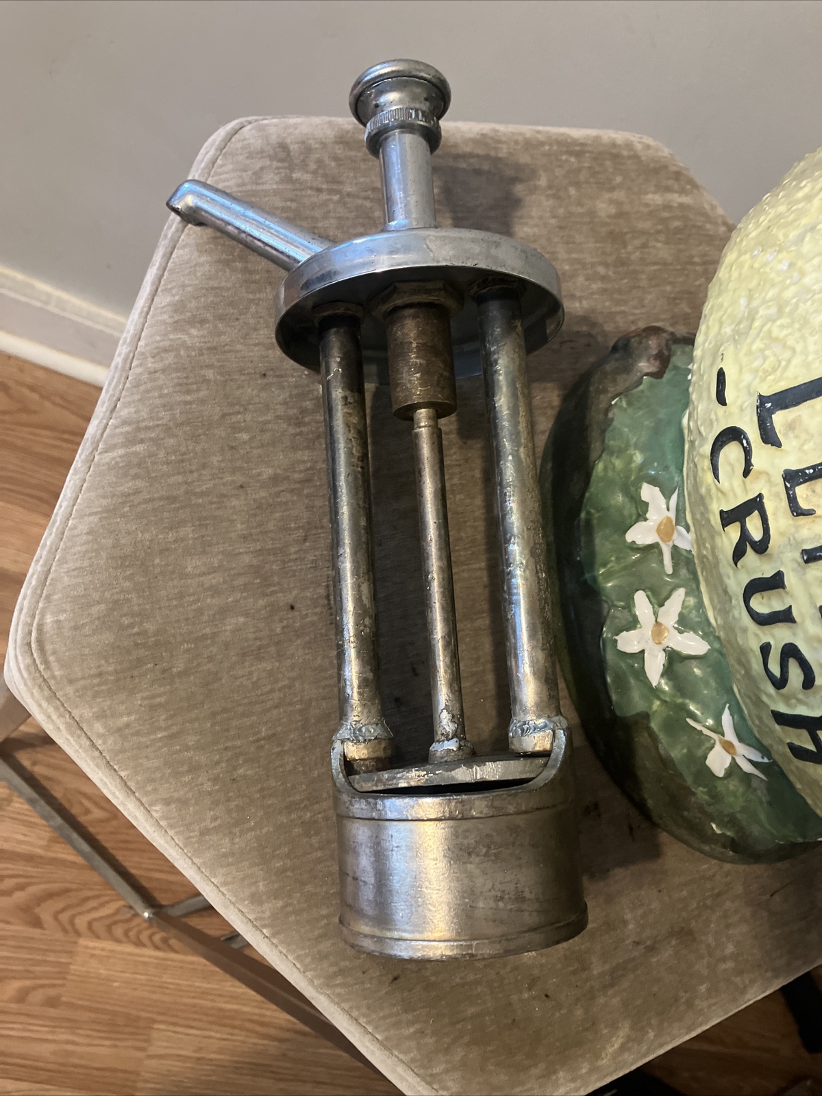 Vintage WARD'S Lemon Crush Counter Top Soda Ceramic Syrup Dispenser | eBay